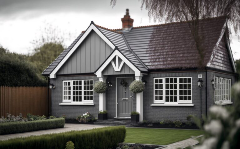 11 Gray House with White Trim Design Ideas